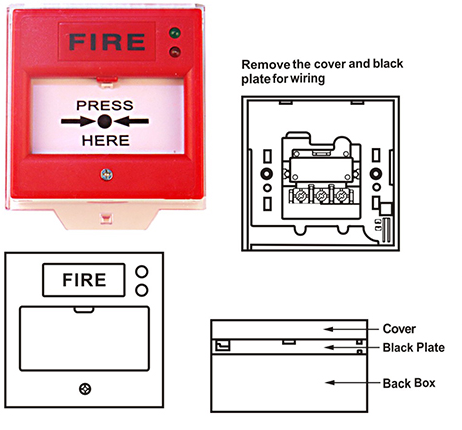 Emergency door release for fire alarm CP04